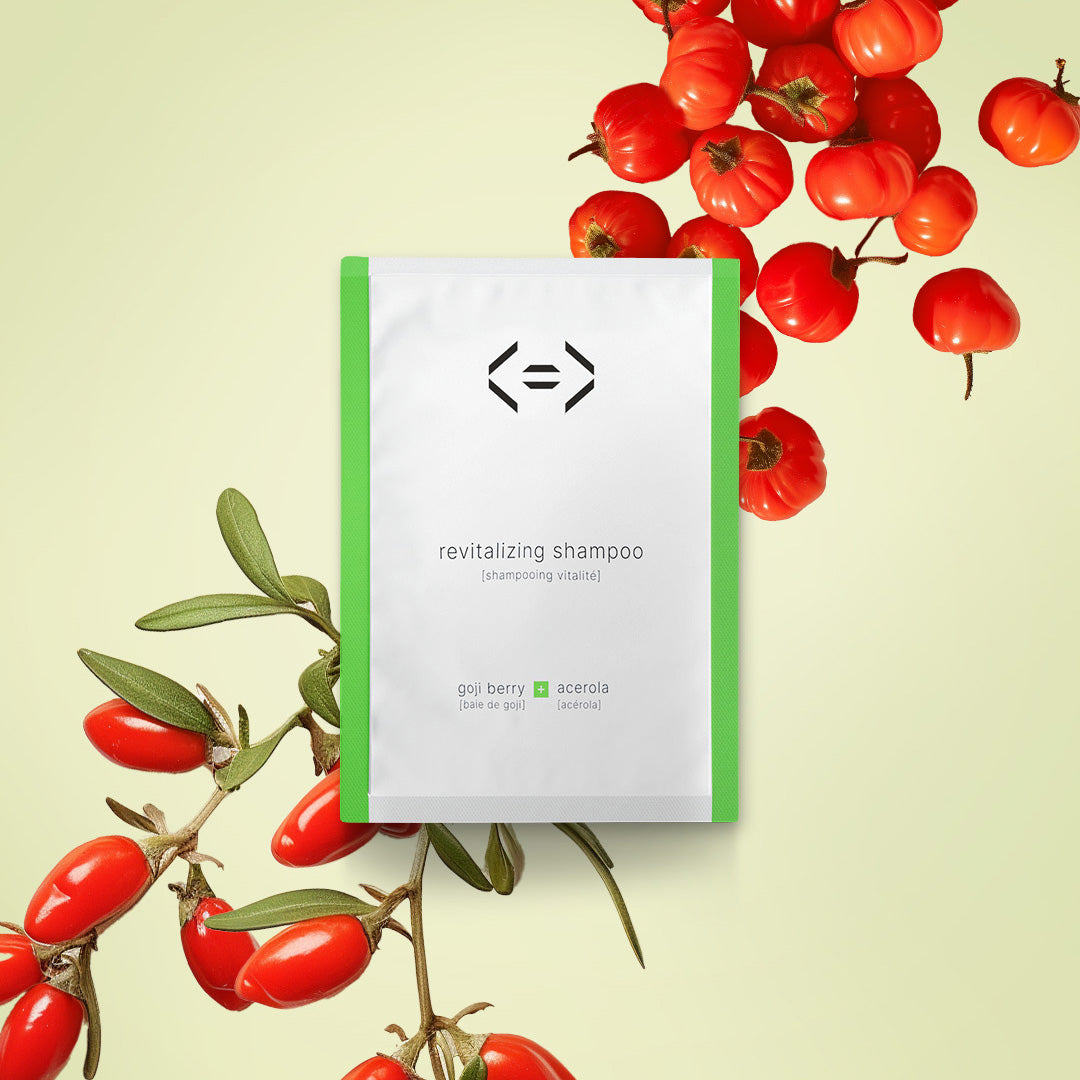 revitalizing shampoo (dull hair) : goji berry + acerola - less is more
