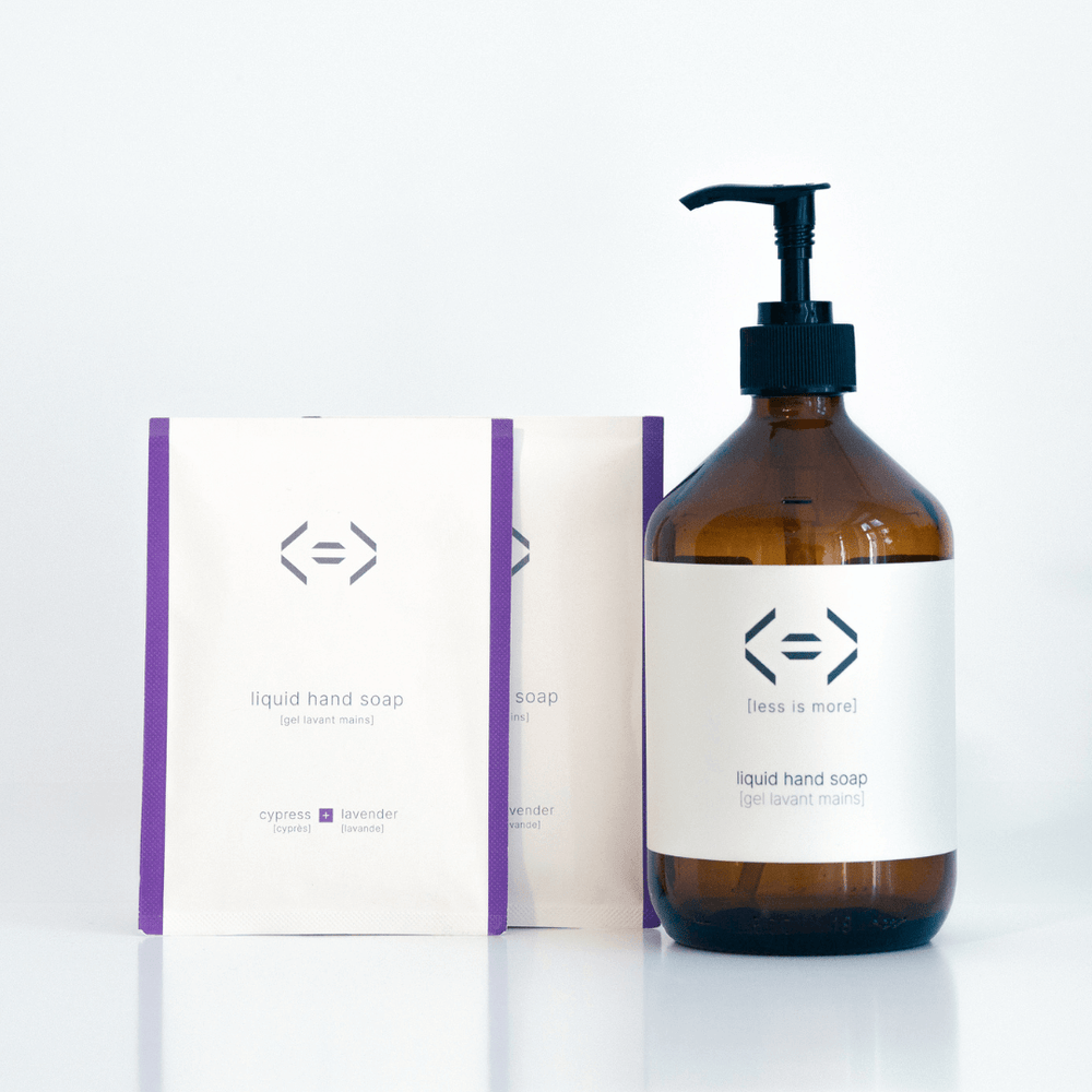refillable liquid hand soaps - less is more